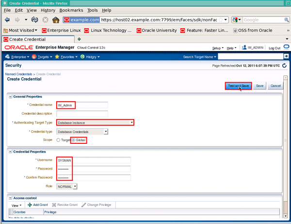 Oracle Enterprise Manager 12c Enterprise Ready Framework: Create and Use Credentials
