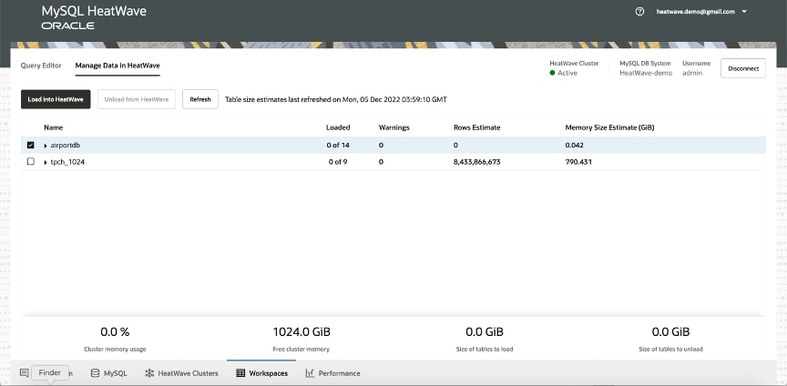Getting Started with MySQL HeatWave on AWS