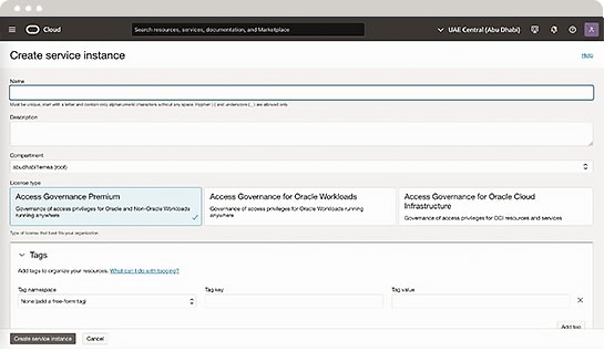 Activate Oracle Access Governance in OCI | Oracle