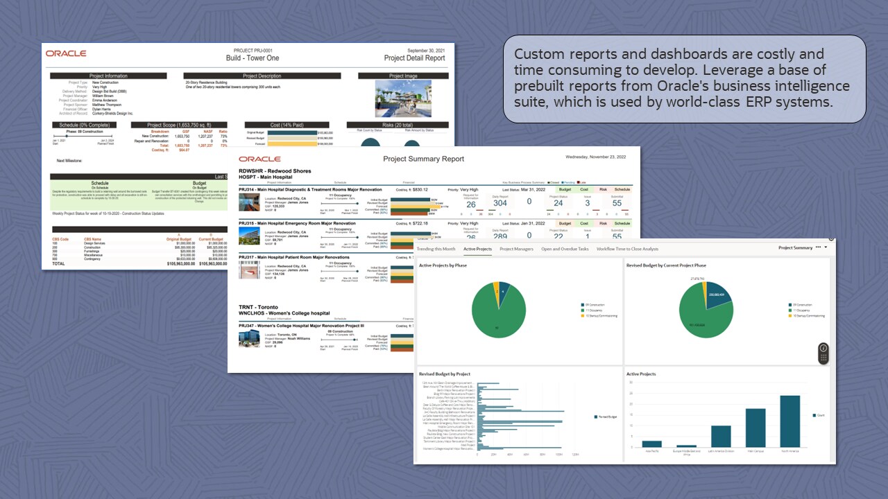 Capital project and asset lifecycle management product tour