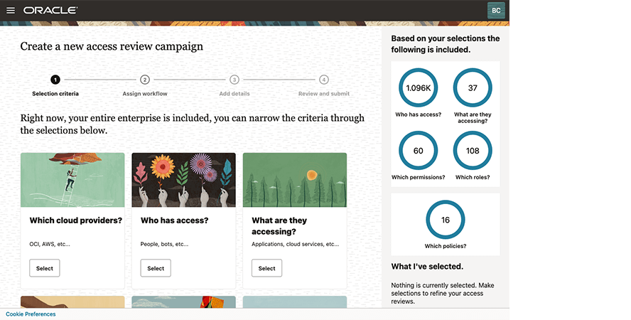 Access Governance features | Oracle