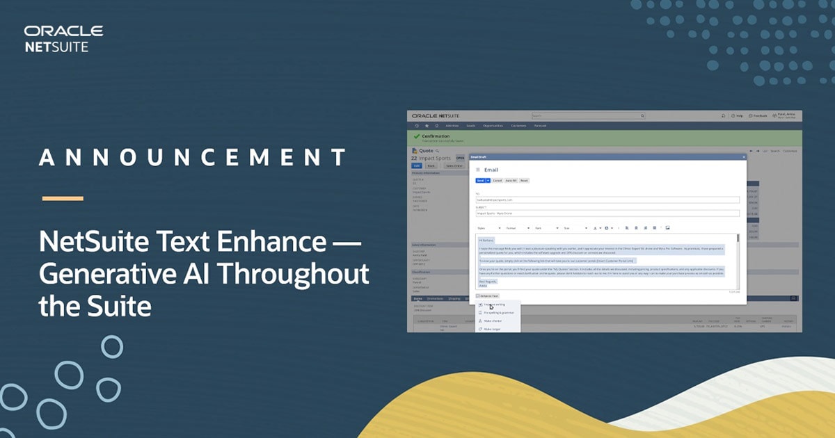 Oracle NetSuite ayuda a acelerar el desarrollo, los procesos y los ...