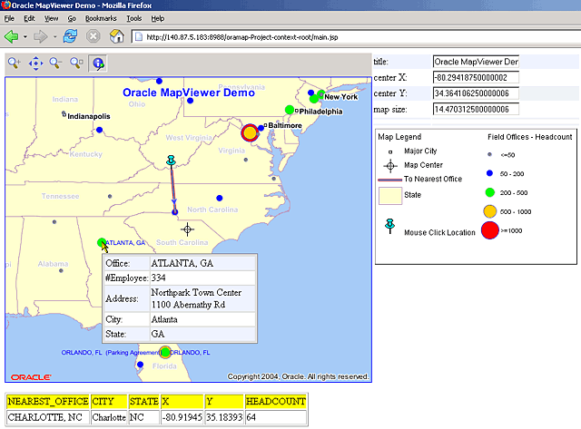MapViewer Sample Screen Shots