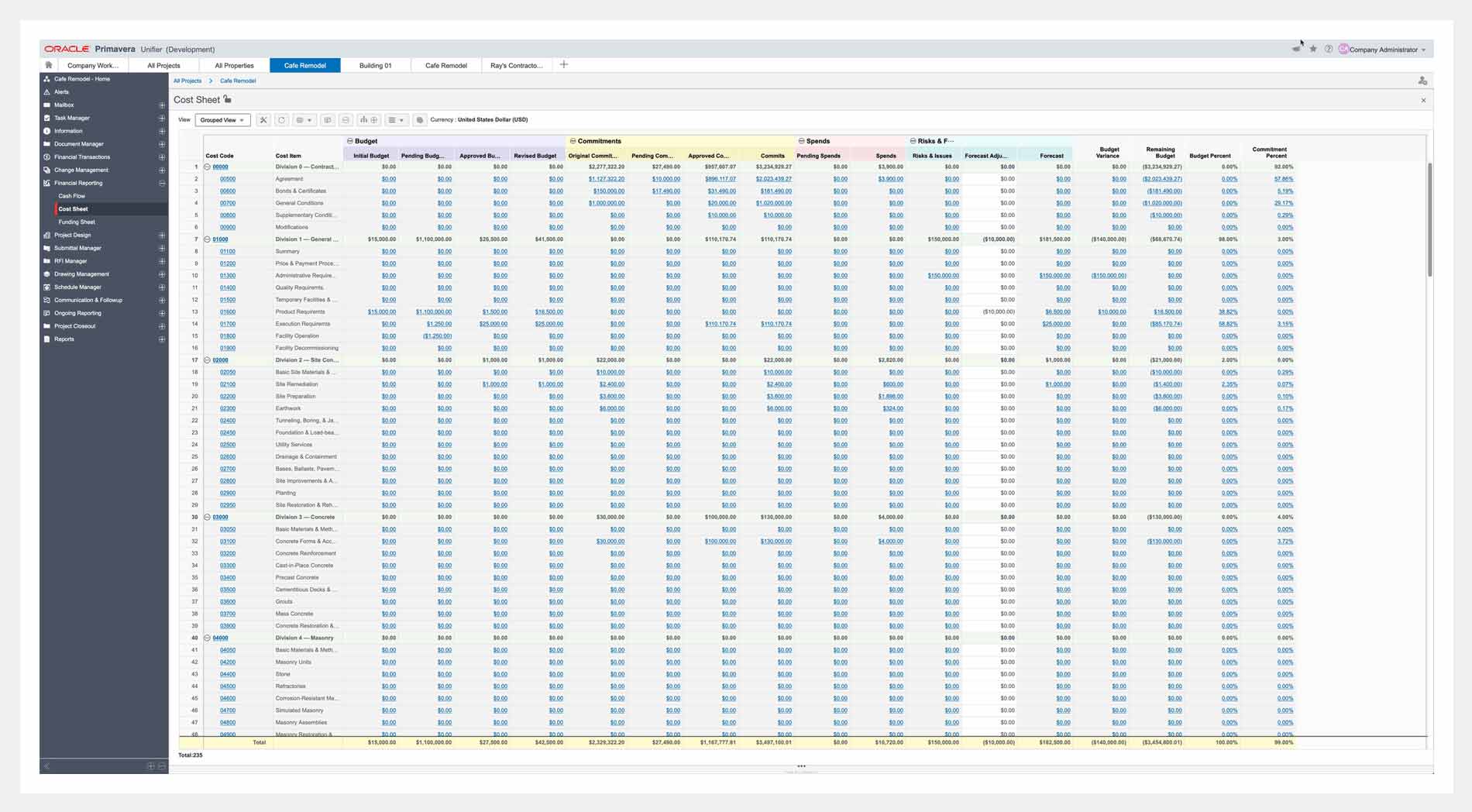 Primavera Unifier - Logiciel de gestion des installations et des actifs | Oracle France