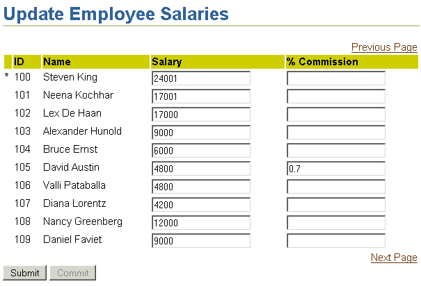 How To Create Multi Row Edit Forms in a JSP Page with Oracle JDeveloper 10g