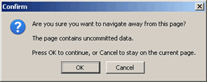 Warning on Saved Changes