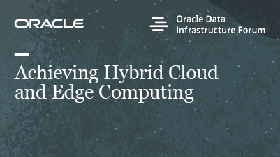 Oracle Data Infrastructure Forum