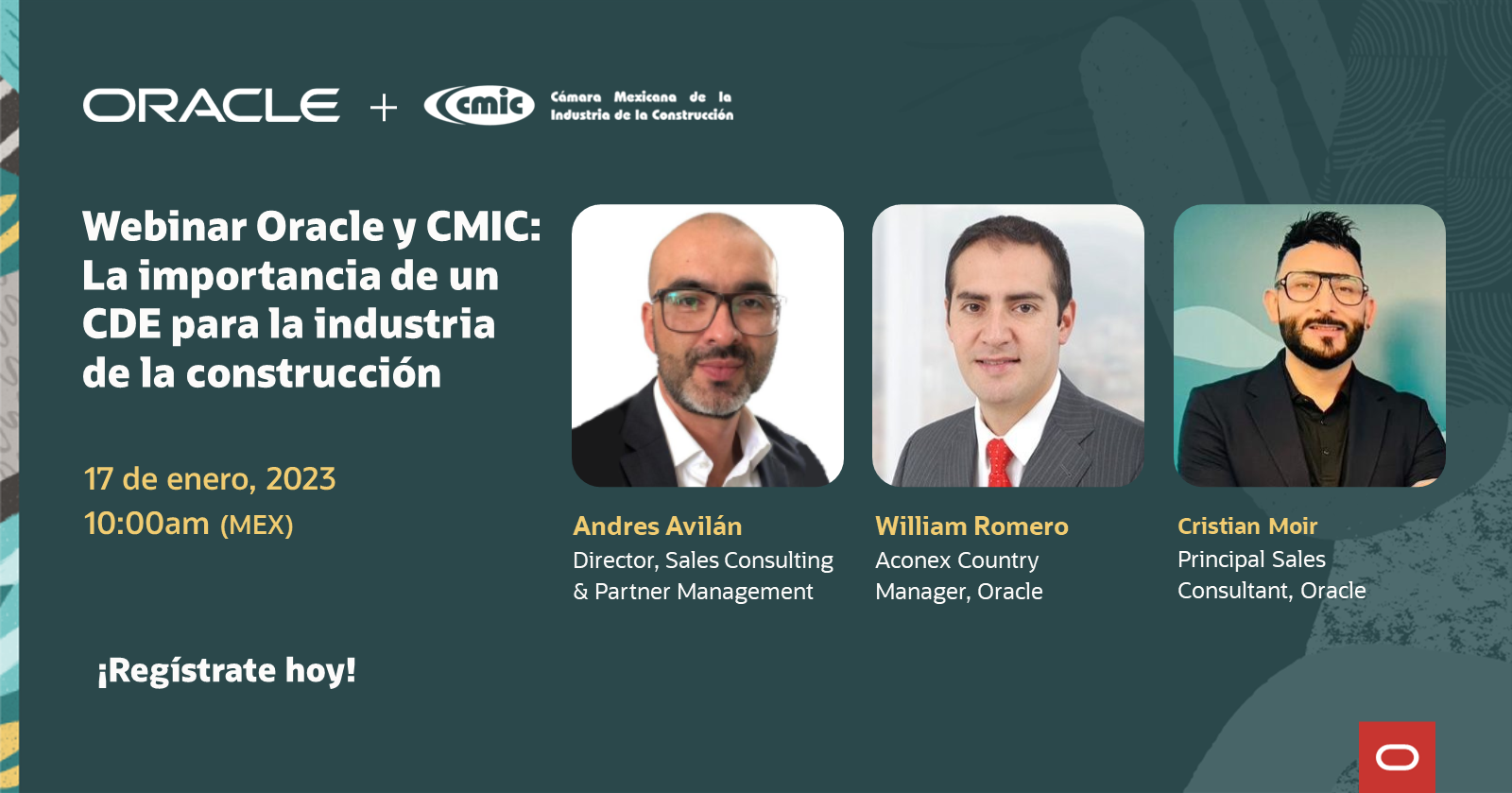 Webinar Oracle y CMIC: La importancia de un CDE para la industria de la construcción