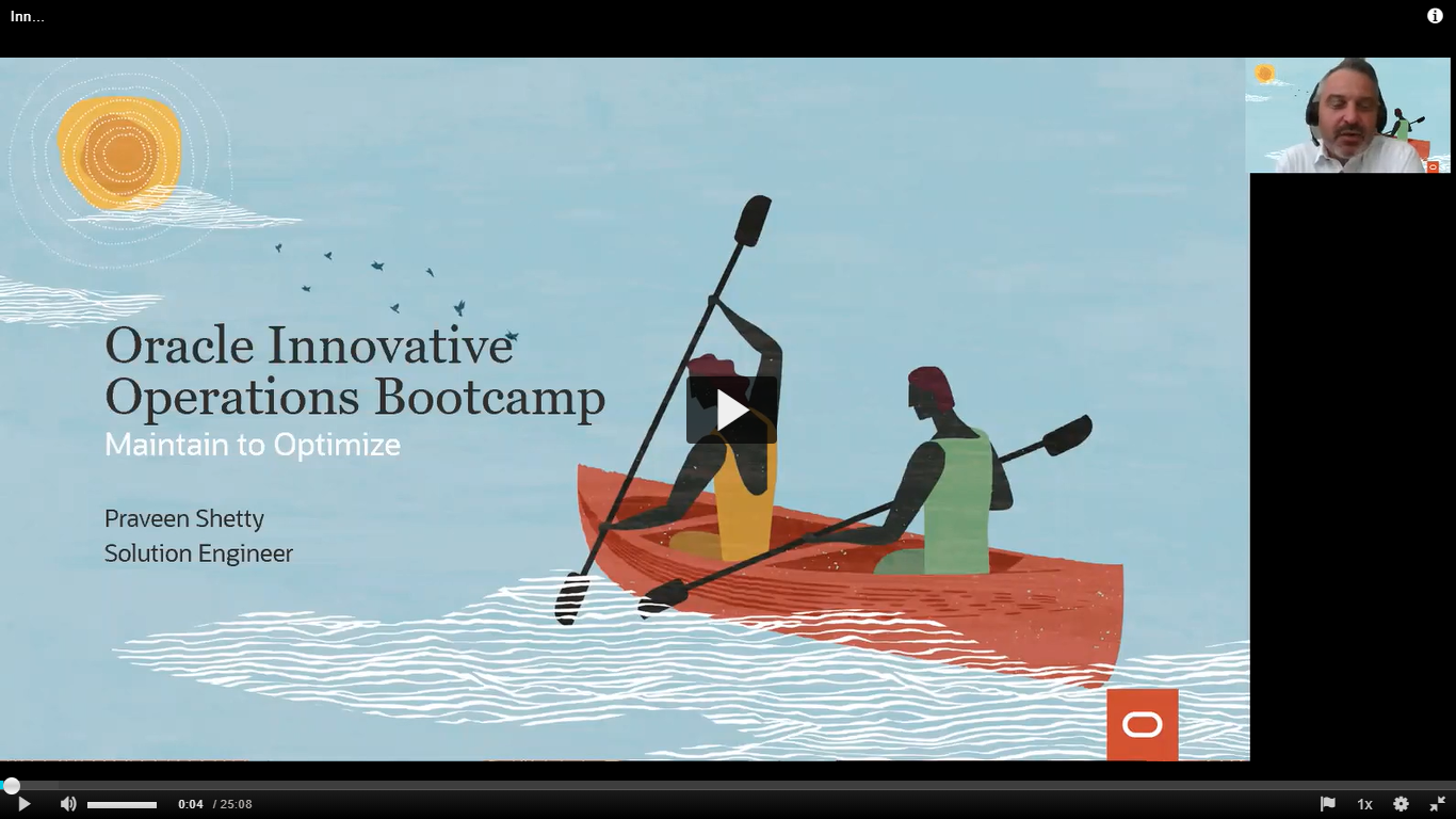 Oracle Innovative Operations Webcast: Maintain to Optimize