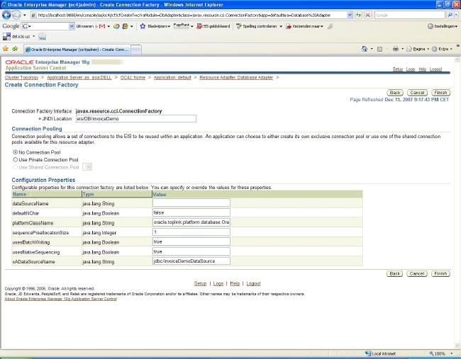 Setup: Oracle SOA Suite and Oracle Database XE