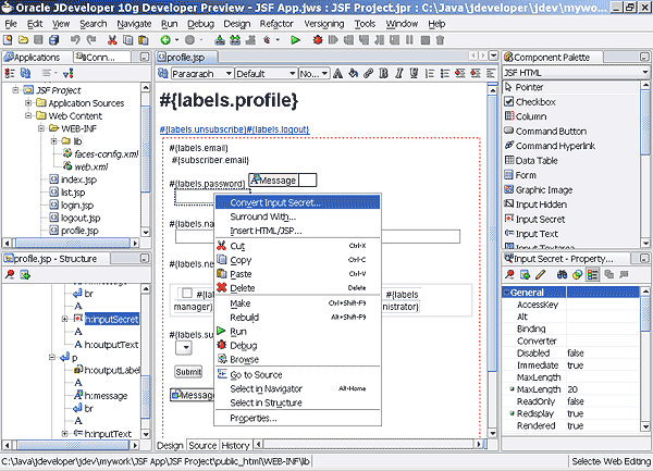 Using Oracle ADF Faces in Existing JSF Applications
