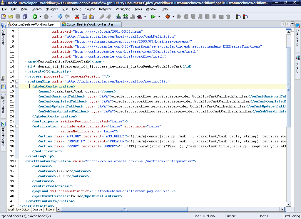Oracle Beehive Custom Workflow Tutorial