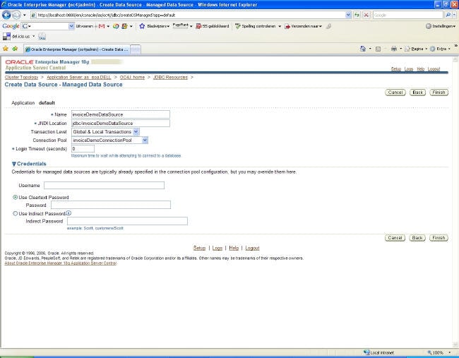 Setup: Oracle SOA Suite and Oracle Database XE