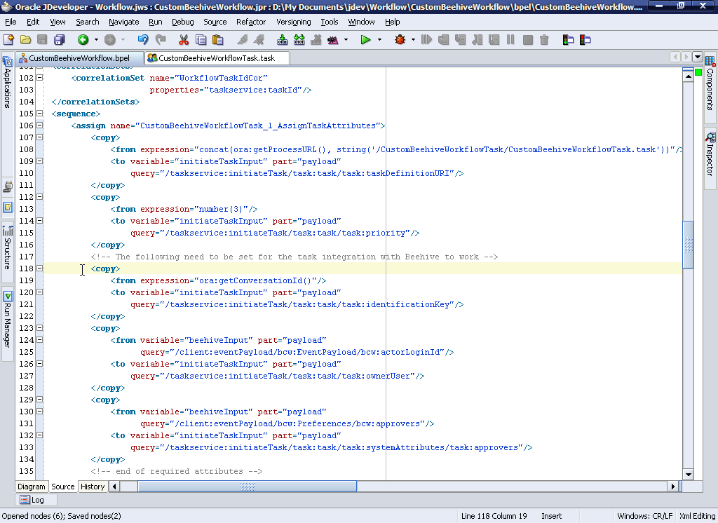 Oracle Beehive Custom Workflow Tutorial