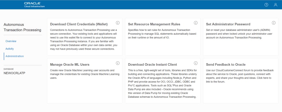 Conectando-se ao Autonomous Transaction Processing Database usando o SQL Developer