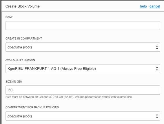 Block Volume Performance Unit | Oracle Brasil