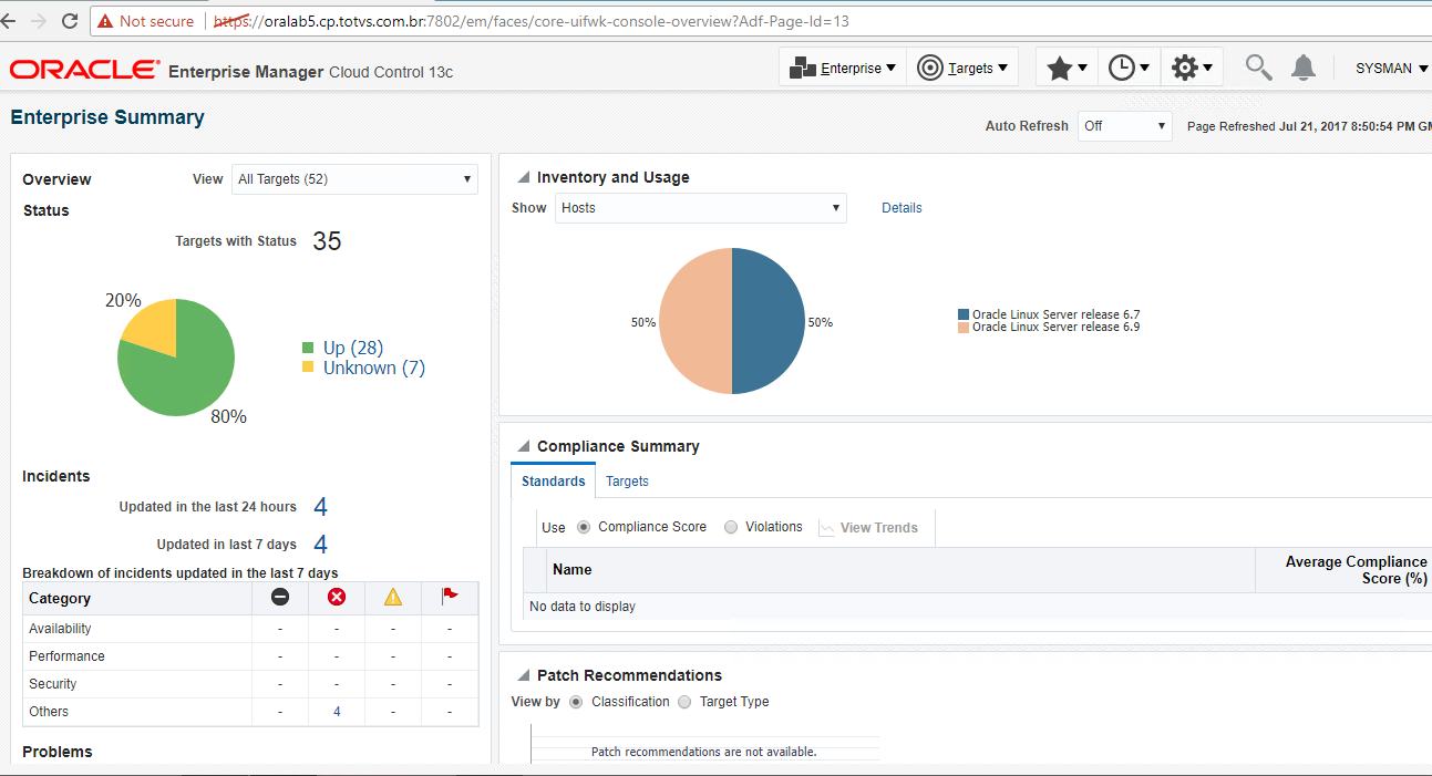 Oracle Enterprise Manager Cloud Control 13 2 Upgrade Oracle Brasil