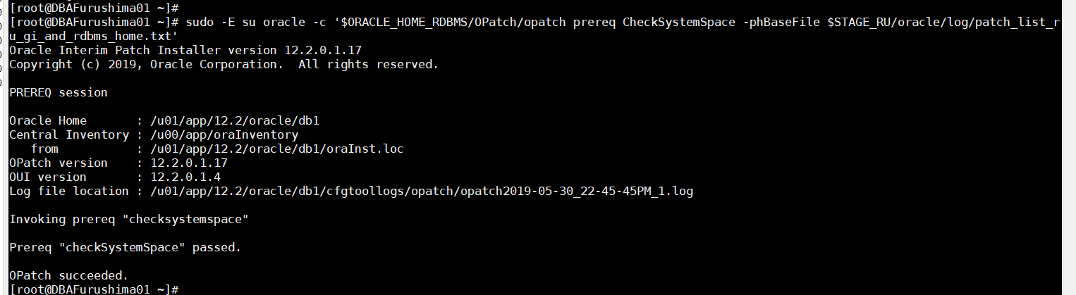 Aplicando RELEASE UPDATE (RU) no Oracle 12.2 (pt_global)
