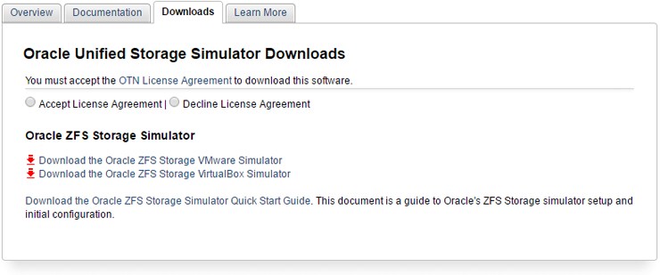 Oracle ZFS Storage Appliance e ZFS Storage Simulator