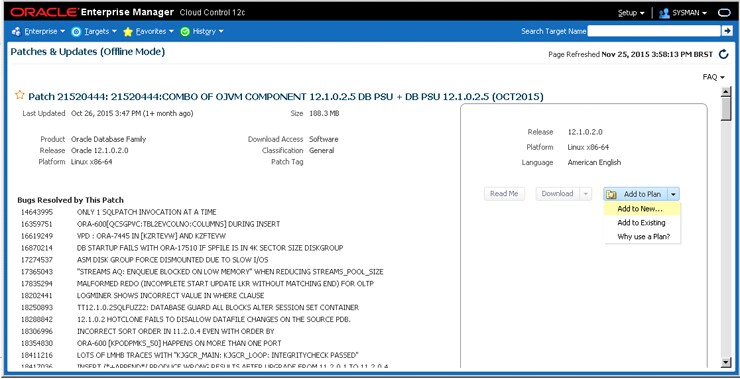 Aplicando PSU em múltiplos Bancos de Dados paralelamente utilizando o Enterprise Manager 12c