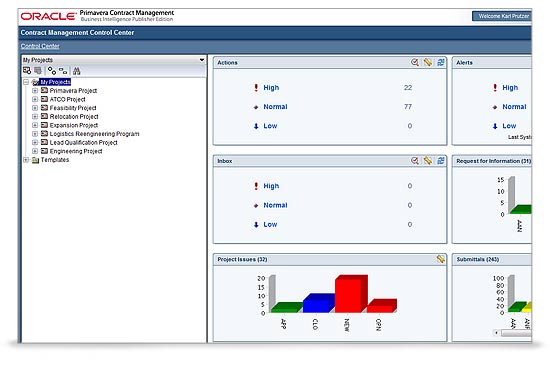 Primavera Contract Management, Business Intelligence Publisher Edition