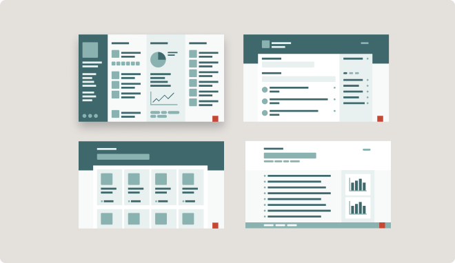 A graphic image shows different page template design examples.