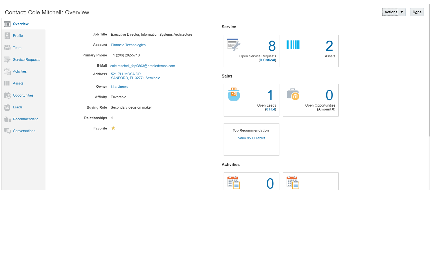 © 2020 Oracle Terms of Use and Privacy
