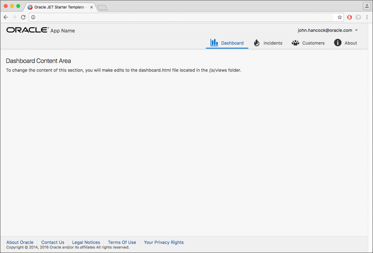 Examples Nav Bar Starter - Oracle JET
