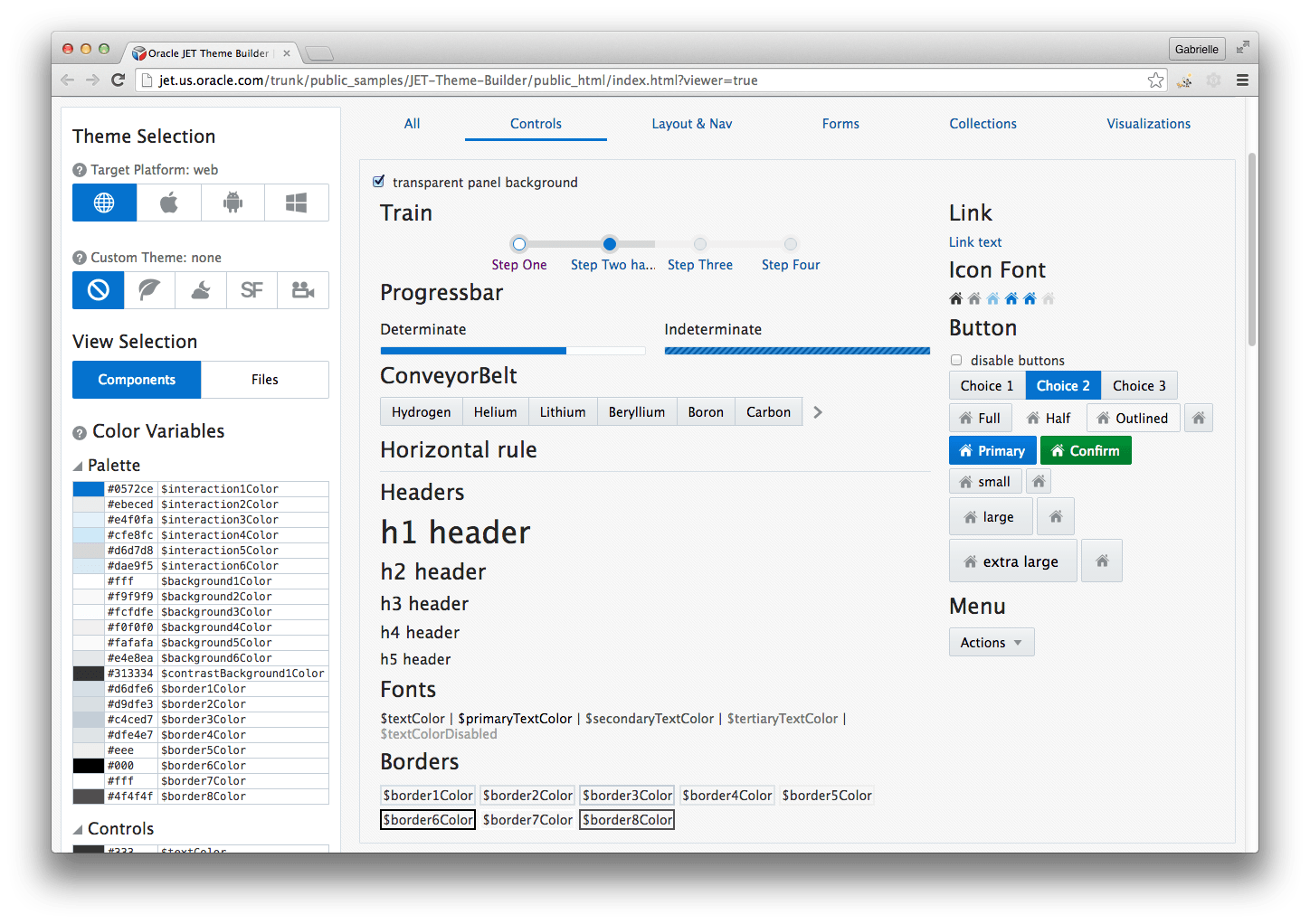 Sass Theme Builder - Oracle JET