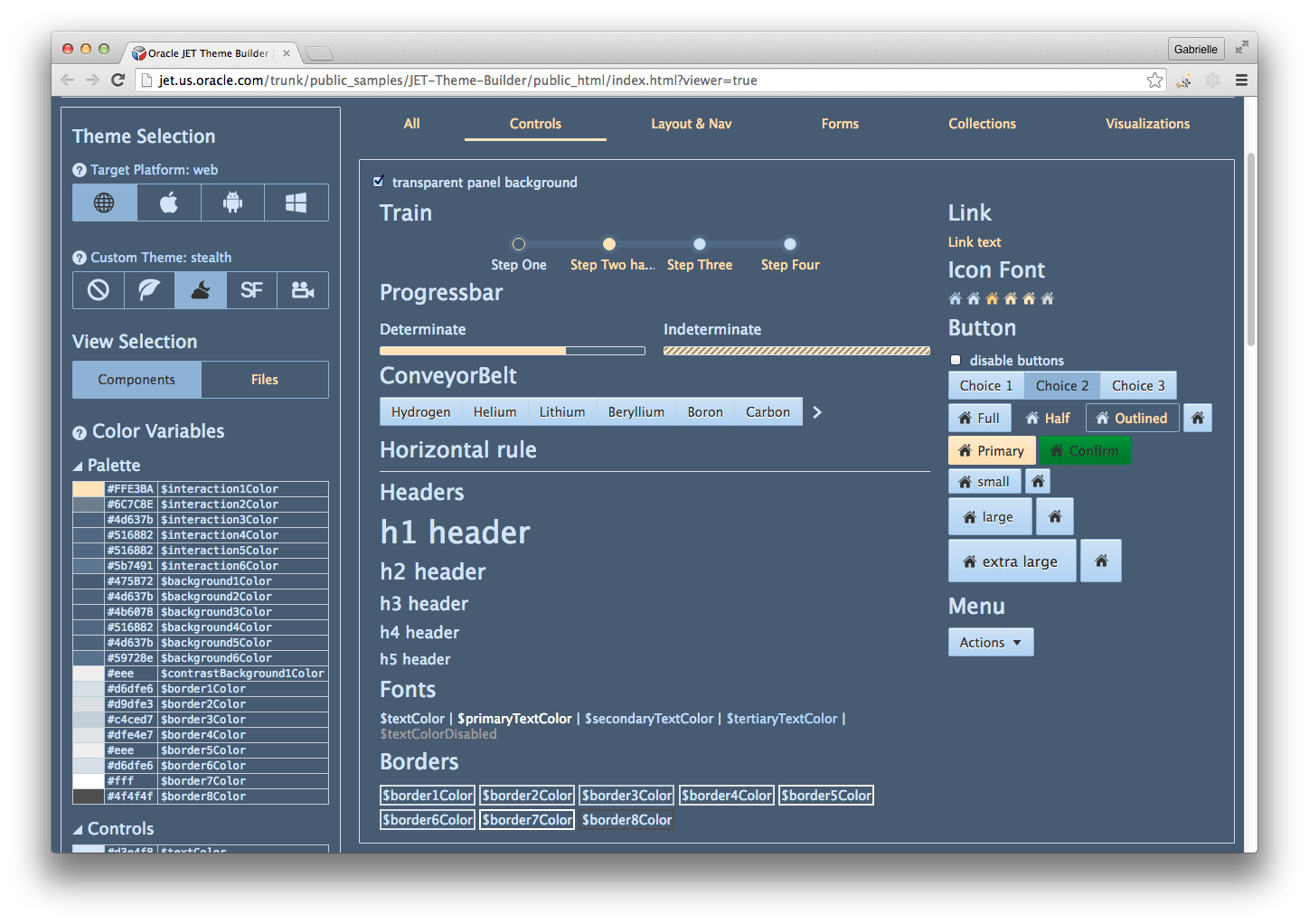 Sass Theme Builder - Oracle JET