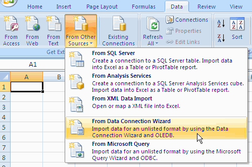 Using Microsoft Excel With Oracle 11g Cubes