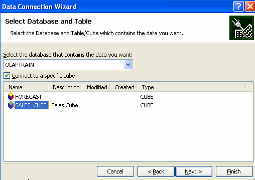 Using Microsoft Excel With Oracle 11g Cubes