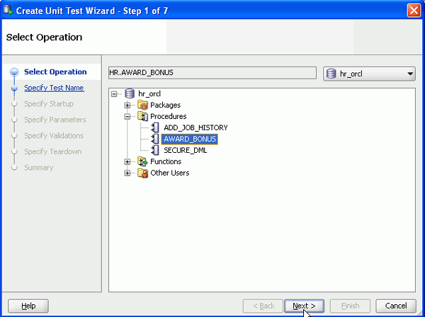Oracle SQL Developer 2.1を使用したPL/SQLのユニット・テスト