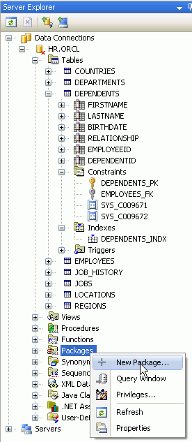 Building .NET Applications Using Oracle Developer Tools for Visual Studio