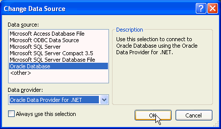 Building .NET Applications Using Oracle Developer Tools for Visual Studio
