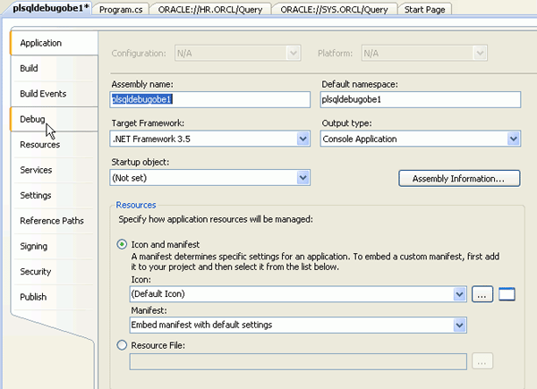 Debugging Oracle Plsql From Visual Studio