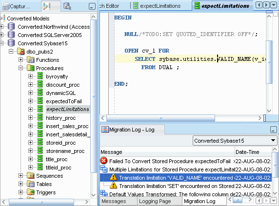 Migrating a Sybase Database to Oracle Database 11g