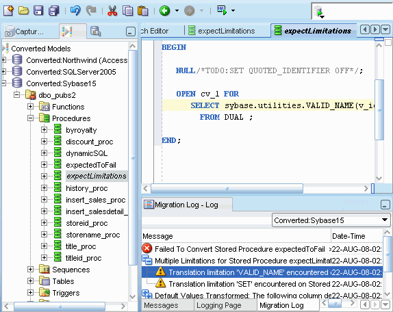 Migrating a Sybase Database to Oracle Database 11g