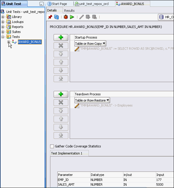 Oracle SQL Developer 3.0でのPL/SQLユニット・テストの実行