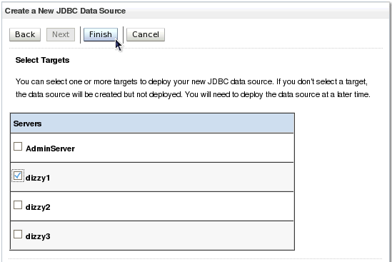 Oracle WebLogic Server 12c：JDBCデータソースの構成