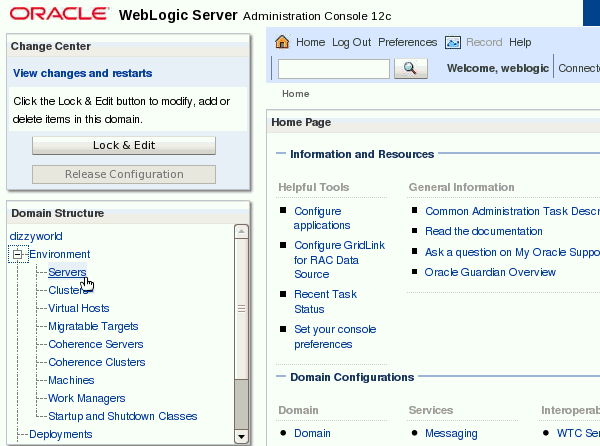 Oracle WebLogic Server 12c:管理対象サーバーの構成