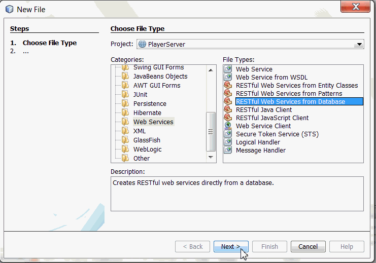 Creating RESTful Web Services in NetBeans 7 : Part 1