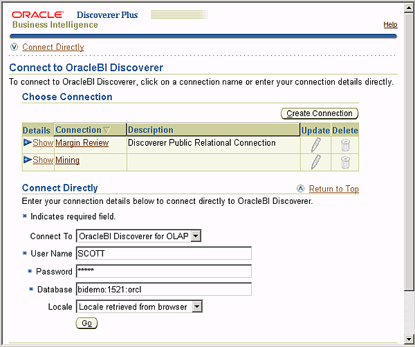Lesson 1：OracleBI Discoverer Plus OLAP 10.1.2.2を使用した分析レポートの作成