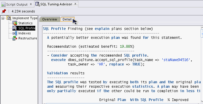 SQL Tuning Advisor OBE