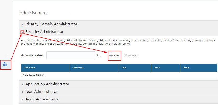 Getting started with Oracle Identity Cloud Service - Managing security settings