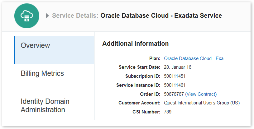 Overview of Setting Up a Metered Oracle Cloud Service