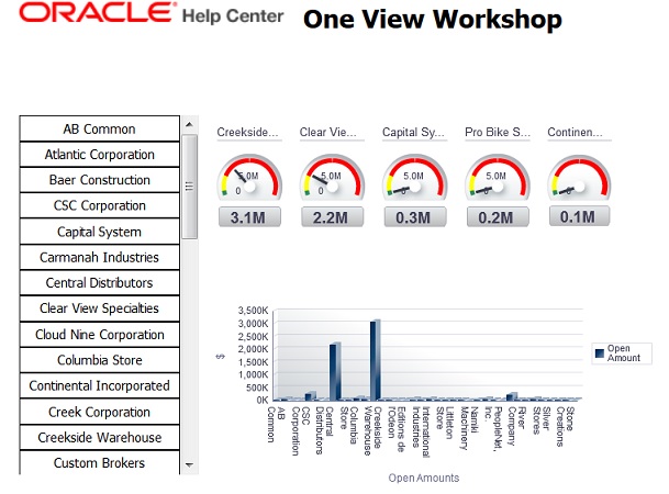 Creating One View Report Lists, Gauges, and Charts