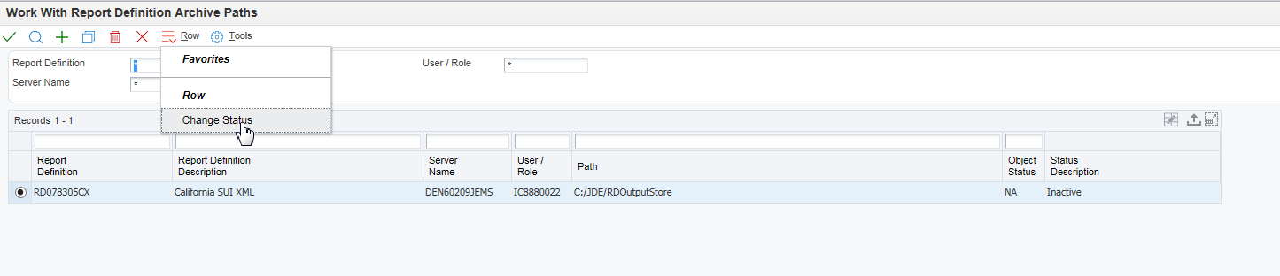 Defining Report Definition Output