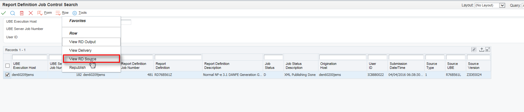 Defining Report Definition Output