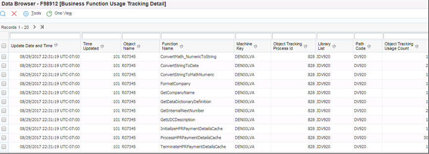 Working with Object Usage Tracking